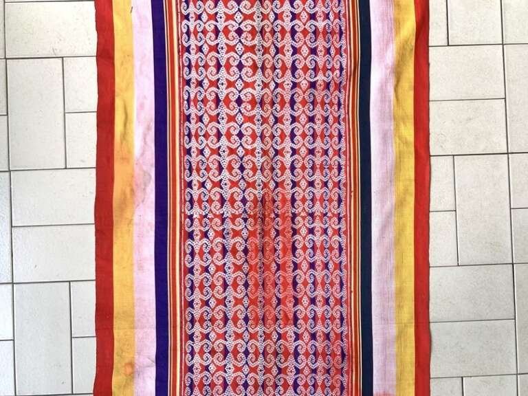 Ritual Blanket Silver Thread and Cotton~Kain Sunkit CLOTH FABRIC
