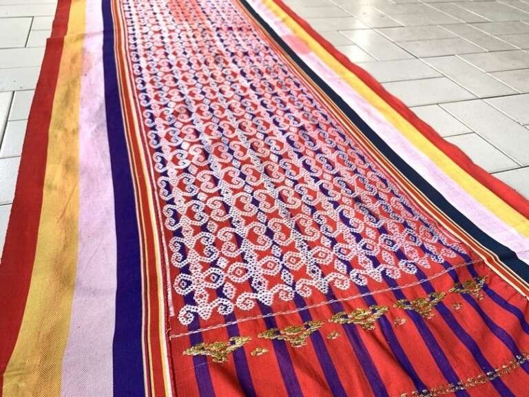 Ritual Blanket Silver Thread and Cotton~Kain Sunkit CLOTH FABRIC