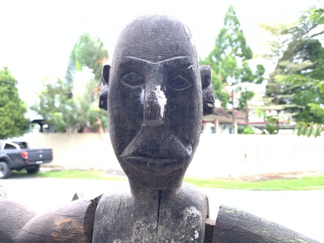 Outdoor deco 1660mm GUARDIAN STATUE Eroded Figure Sculpture