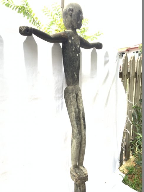 Outdoor deco 1660mm GUARDIAN STATUE Eroded Figure Sculpture