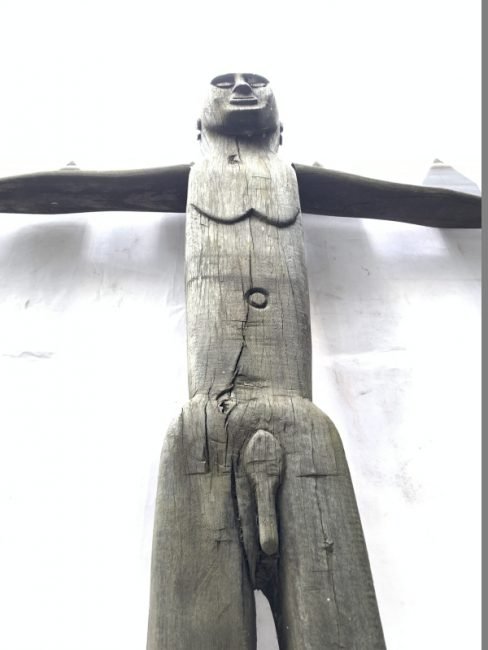 Tribal Figure PATUNG POLISI STATUE Dayak Sculpture Authentic Borneo