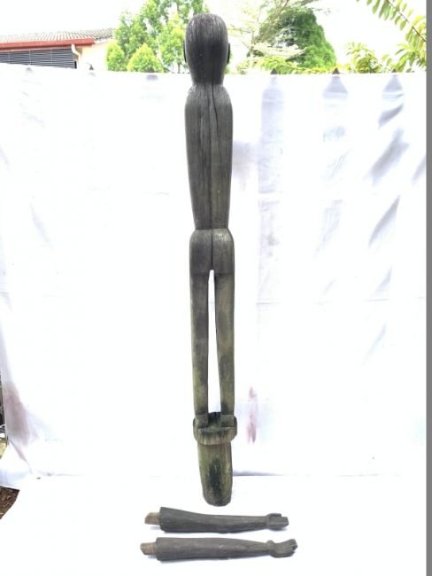 Tribal Figure PATUNG POLISI STATUE Dayak Sculpture Authentic Borneo