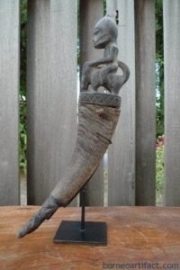 Batak Statue Sculpture GIANT CHAMBER HORN GANA-GANA Figure