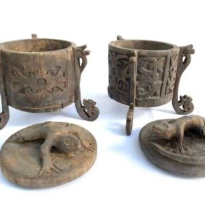 Oceanian Art Tribal Box Container Chamber Medicine Jewelry