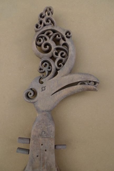 TRIBAL GUITAR BORNEO SAPE HORNBILL Musical Music Instrument