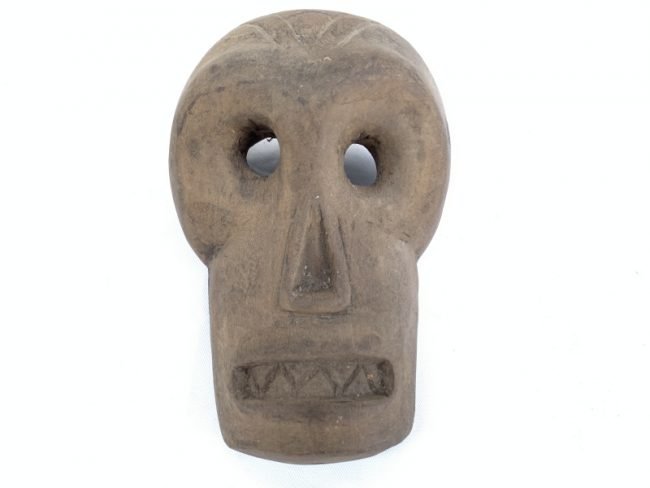 Skull Mask Tribal Face Facial Artefact Wall Pub Garden Deco Art Borneo