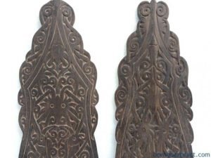 BORNEO SHIELD ONE PAIR Dayak Asian Armor Tribal Panel Carving