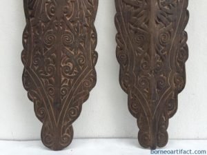 BORNEO SHIELD ONE PAIR Dayak Asian Armor Tribal Panel Carving