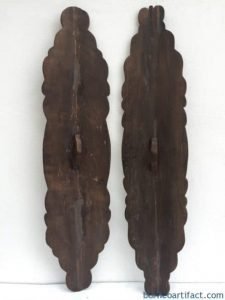 BORNEO SHIELD ONE PAIR Dayak Asian Armor Tribal Panel Carving