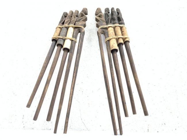 Mini Totem Pole TunTun Ritual Stick Hunter asian ornament Dayak