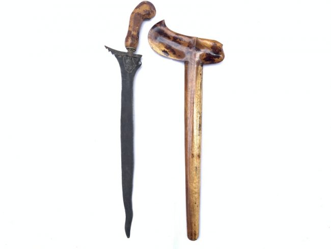 Indonesian Dagger KERIS BATU LAPAK STRAIGHT BLADE Weapon