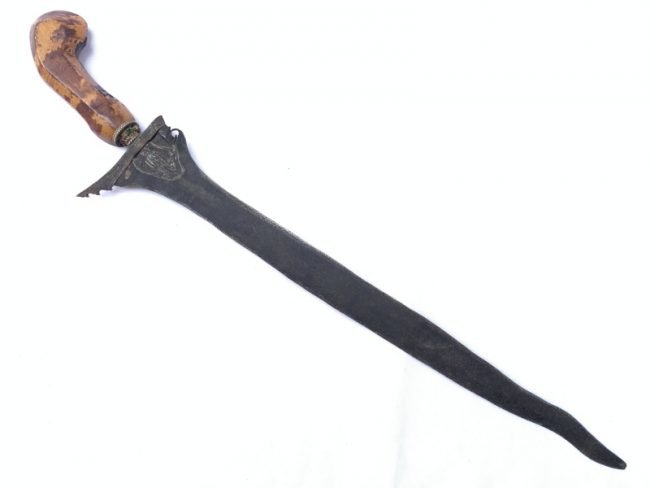 Indonesian Dagger KERIS BATU LAPAK STRAIGHT BLADE Weapon
