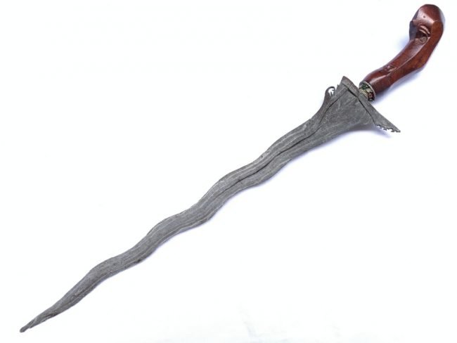 Silat Weapon WHITE BLADE KRIS SAWO WOOD Weapon blade Dagger