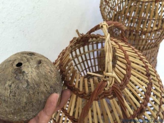 TRADITIONAL FISH TRAP Bubu Lantai Rattan Lure Bait Trap Fishing