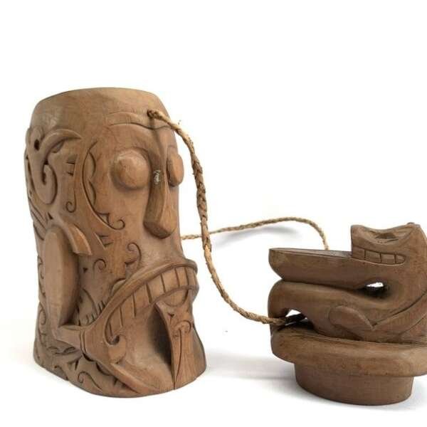 Batak Container Statue Figure Sculpture Chamber Jewelry Medicine Box