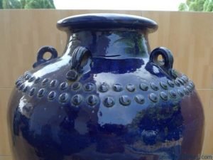 Tajau BLUE 850mm JAR Ching / Qing (1644-1912) rare Vase Pot Pottery