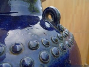 Tajau BLUE 850mm JAR Ching / Qing (1644-1912) rare Vase Pot Pottery