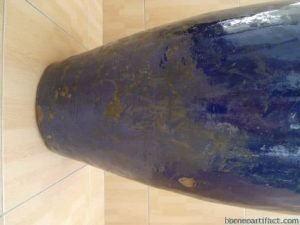 Tajau BLUE 850mm JAR Ching / Qing (1644-1912) rare Vase Pot Pottery