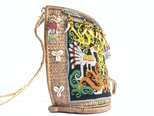 Traditional Child Carrier Baby Bag Tribe Tribal Borneo Backpack