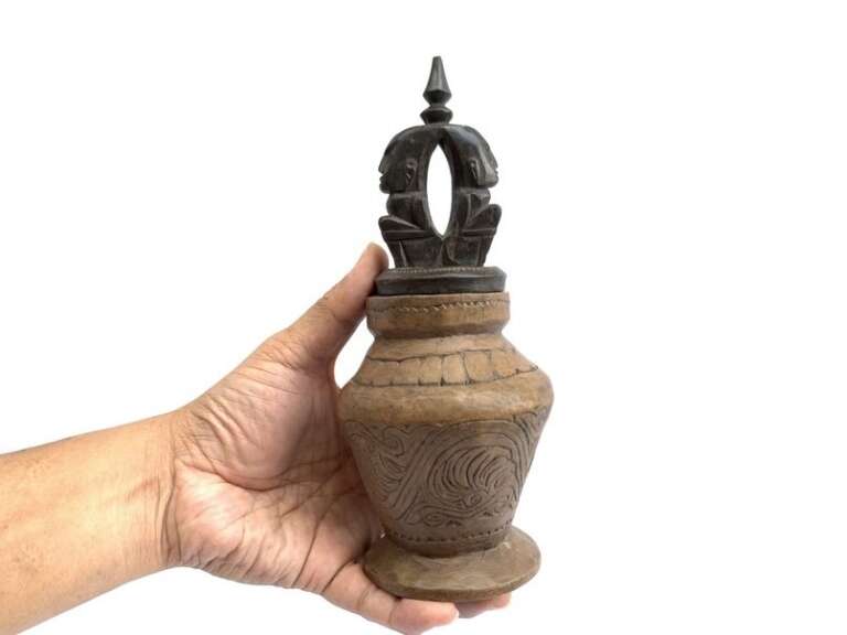 Batak Container Statue Figure Sculpture Chamber Jewelry Medicine Box