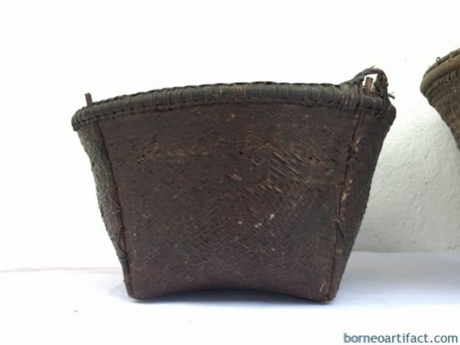 IBAN BASKET ANTIQUE Hand Woven Craft Dayak Borneo Handmade