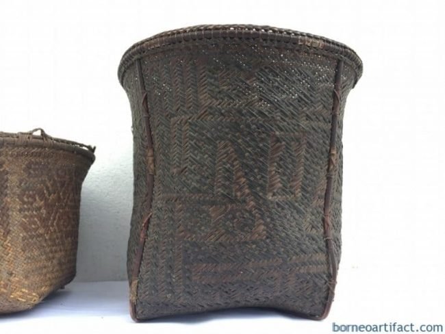 IBAN BASKET ANTIQUE Hand Woven Craft Dayak Borneo Handmade