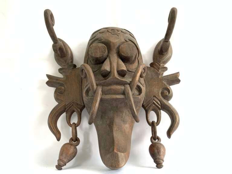 Kenyah Mask Soul Catching Dayak Borneo Art Artwork Wall Hanging Deco