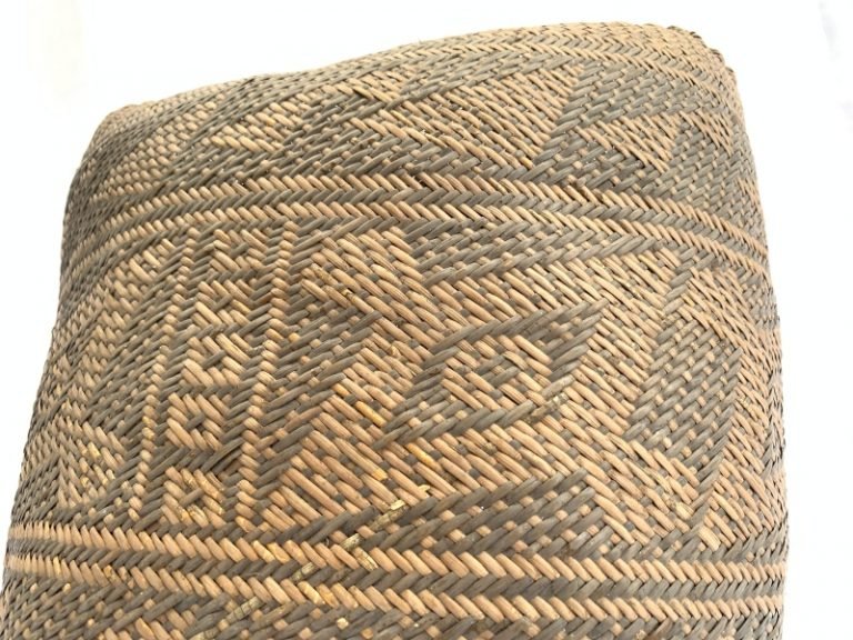 Traditional Borneo (Large 250mm) Weaving Woven Fiber Art Rattan Bag