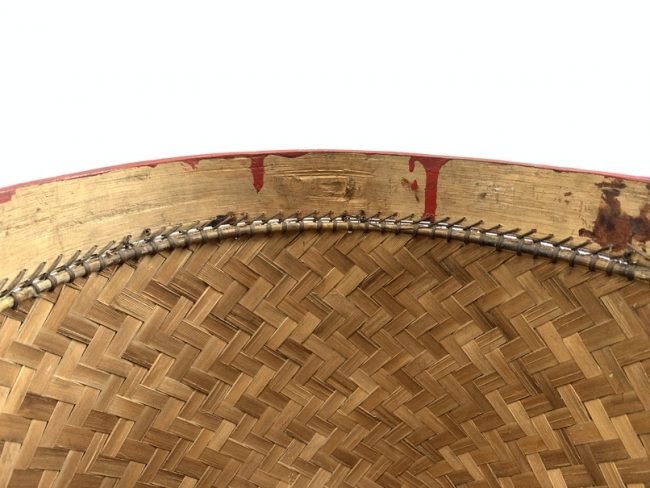 Weaving LARGE Old Tribal Borneo Basket Dayak Fiber Art Asian