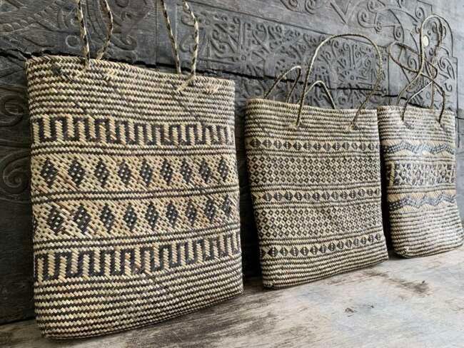 Traditional Bag (3 Pieces) Shoulder Bag Weaving Basket Handbag