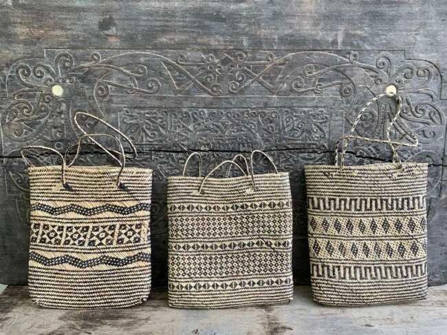 Traditional Bag (3 Pieces) Shoulder Bag Weaving Basket Handbag