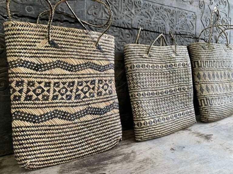 Traditional Bag (3 Pieces) Shoulder Bag Weaving Basket Handbag