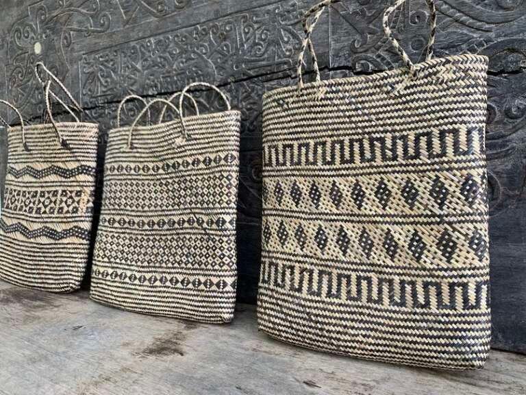 Traditional Bag (3 Pieces) Shoulder Bag Weaving Basket Handbag