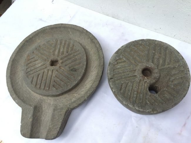 STONE GRINDER ANTIQUE Grind Primitive Asian Traditional Tool
