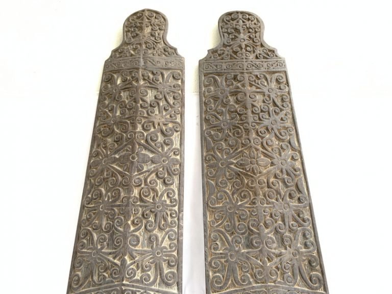 Native Shield Wood Carving Tribal Armor gorgeous carved