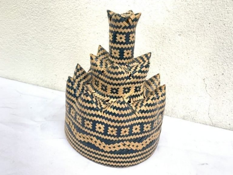 Ceremonial Hat Asian Borneo cultural dayak Fiber Art Cap - Asian ...