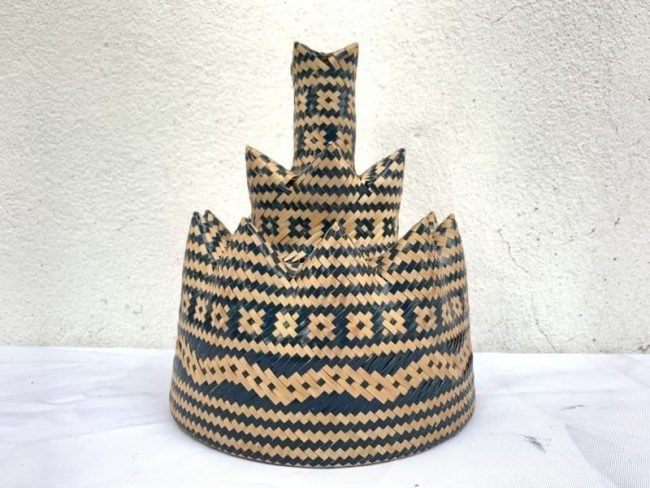 Ceremonial Hat Asian Borneo cultural dayak Fiber Art Cap - Asian ...