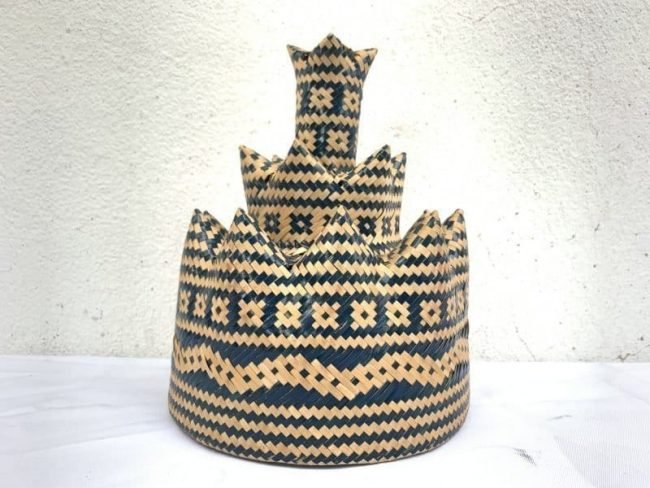 Ceremonial Hat Asian Borneo cultural dayak Fiber Art Cap - Asian ...