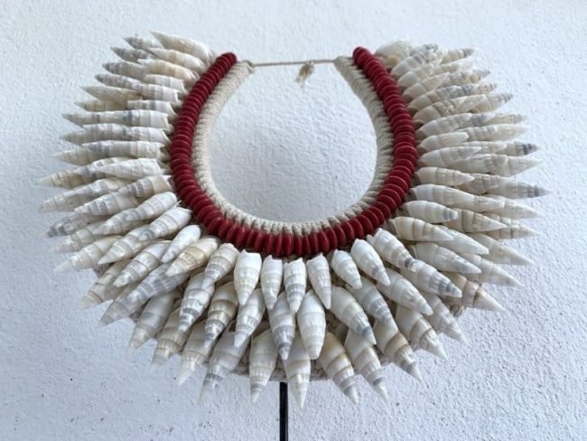 shell artwork Tribal Necklace Seashell Jewelry Home Hawaii Asian artifact