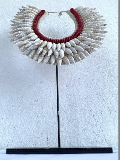 shell artwork Tribal Necklace Seashell Jewelry Home Hawaii Asian artifact