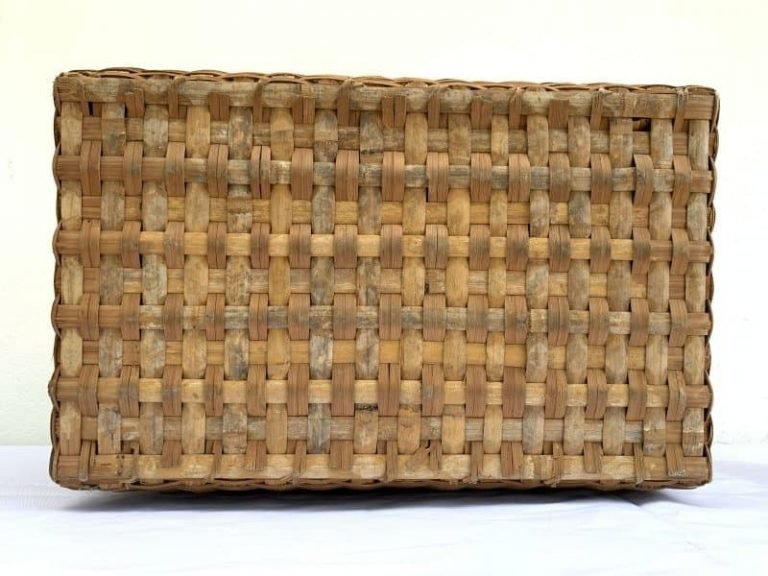 Antique Basket Farm Chinese China Chest Weaving Fiber - Asian antique ...