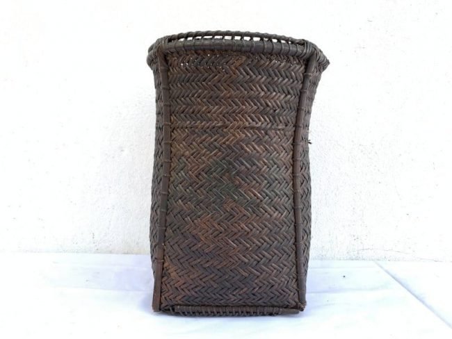 Forest Basket Antique Fiber Art Tambok Weaving Woven Art Borneo
