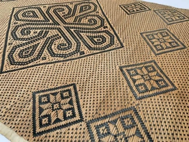 Dining Mat Old Rattan Panel Fiber Art Weaving Woven Painting
