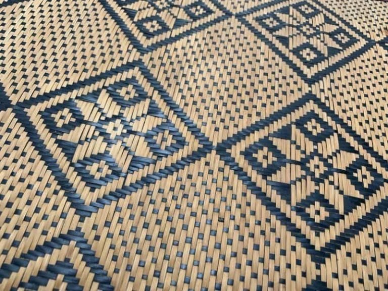 Table Mat 580 x 450 mm Old Aged Rattan Weaving Woven Fiber Art