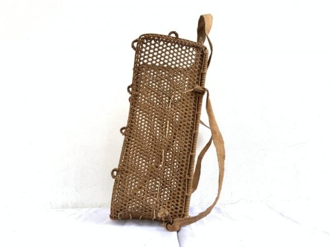Farming Basket 680mm Traditional Rattan Backpack Weaving Bag Asia