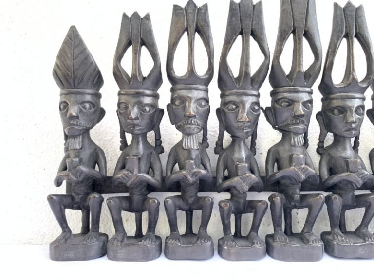 Warrior Figurine NIAS STATUE Hotel Home Tribal Sculpture Figurine
