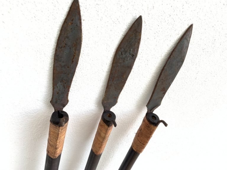 Traditional Blowpipe Spear Primitive Hunting Weapon Knife Tribal Asia