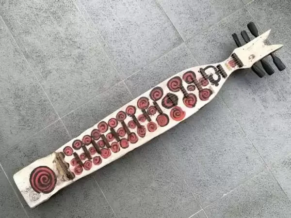 Vintage Guitar Borneo Sape Musical Traditional Tribal Instrument