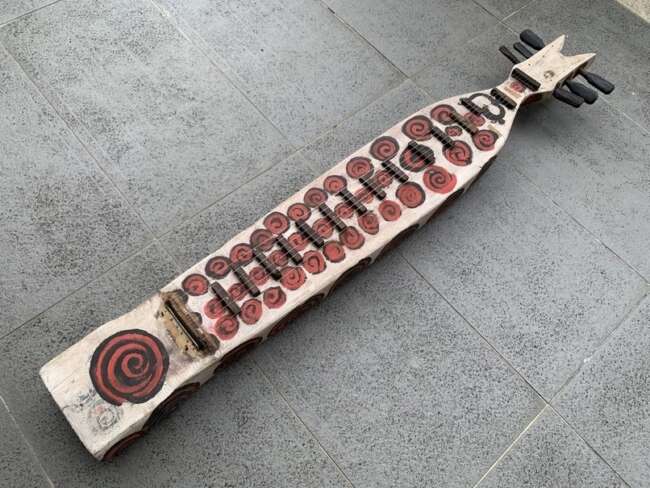 Vintage Guitar Borneo Sape Musical Traditional Tribal Instrument
