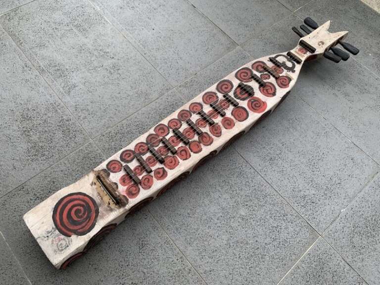 Vintage Guitar Borneo Sape Musical Traditional Tribal Instrument